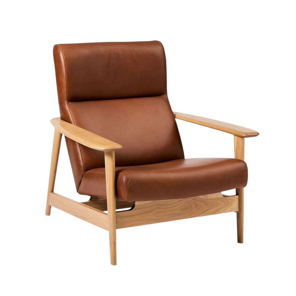 Rust Leather Accent Chair - Nina Takesh