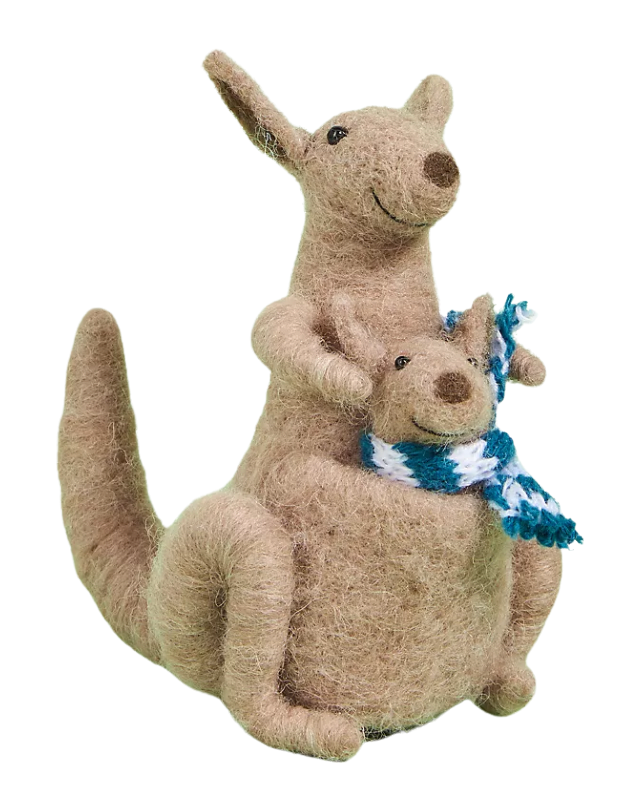 Kangaroo and Joey Ornament - Nina Takesh