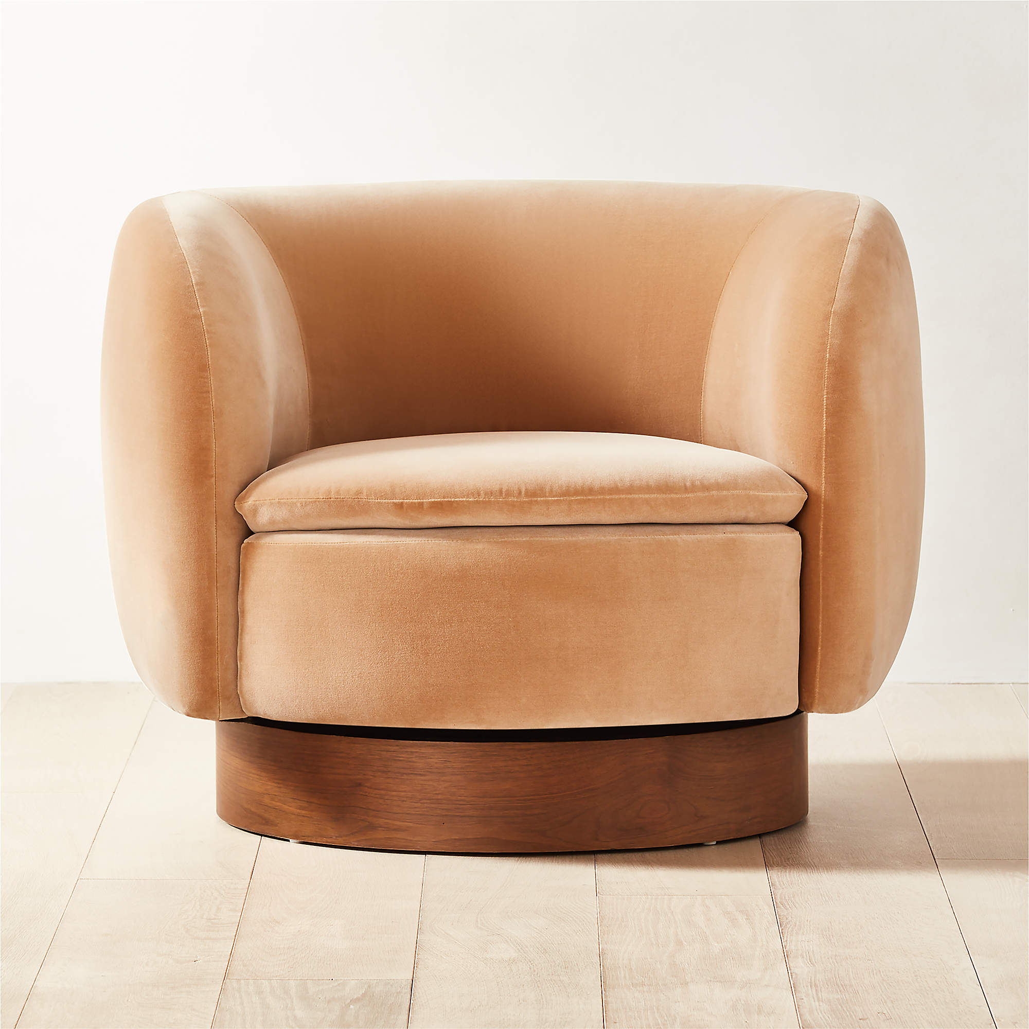Muir Camel Velvet Swirl Chair - Nina Takesh